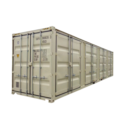 China 40ft HC High cube 4 side door RAL1015 Shipping Container Service ...