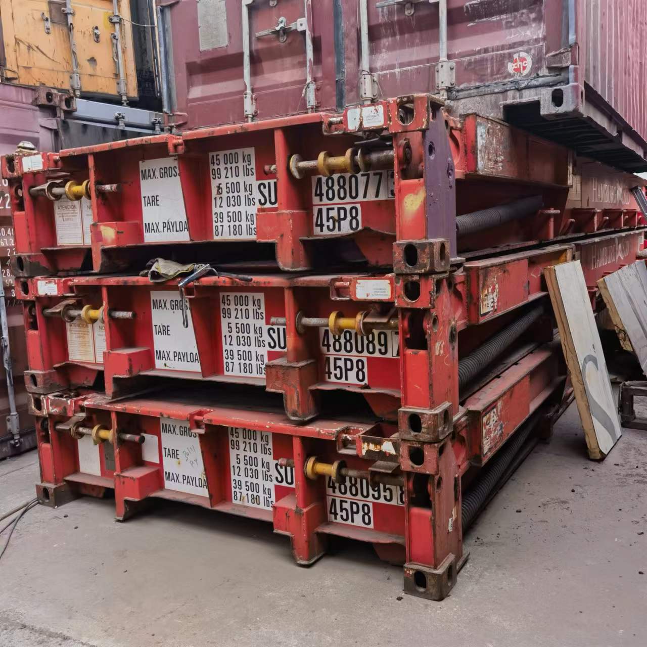 China 20ft Flat Rack Used CW cargo worthy Shipping Container easy ...